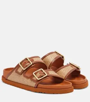 BIRKENSTOCK Arizona Woven Raffia Sandals - Beige