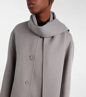 Max Mara Wool Coat With Detachable Scarf
