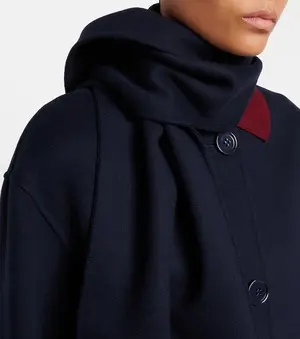 Max Mara Scarf-detail Virgin Wool Coat