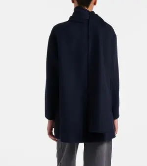 Max Mara Scarf-detail Virgin Wool Coat