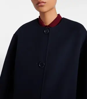 Max Mara Scarf-detail Virgin Wool Coat