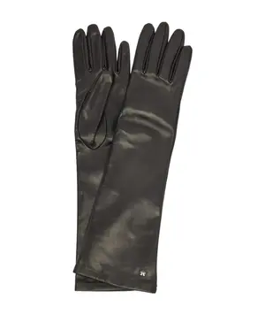Max Mara Leather Gloves - Black