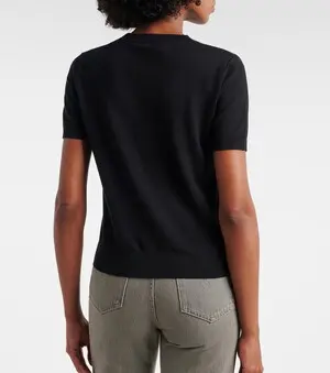 Max Mara Cotton, Silk, And Cashmere Knitted Top - Black