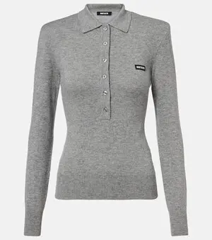 ROTATE BY BIRGER CHRISTENSEN Wool And Cashmere Polo Sweater