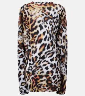 Norma Kamali Printed Jersey Minidress