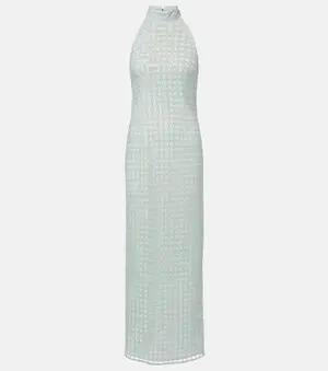 ROTATE BY BIRGER CHRISTENSEN Sequined Mesh Halterneck Gown