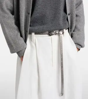 Brunello Cucinelli Metallic Leather Belt