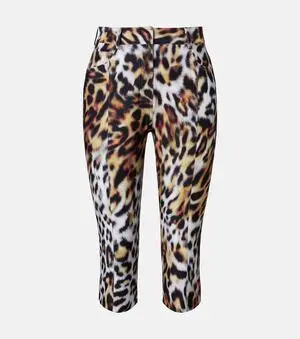 Norma Kamali Printed Capri Pants - Multicoloured