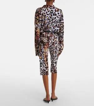 Norma Kamali Printed Capri Pants