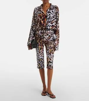 Norma Kamali Printed Capri Pants