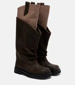 Attico Robin Passeggiata Leather Boots - Brown