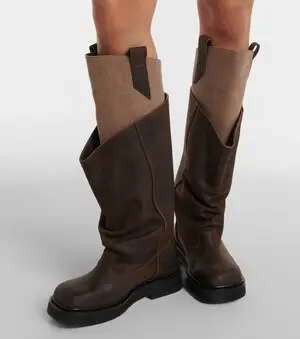 Attico Robin Passeggiata Leather Boots - Brown