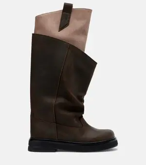 Attico Robin Passeggiata Leather Boots - Brown