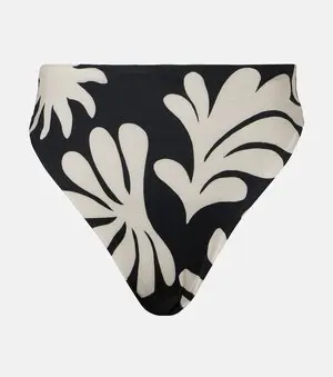 CALA DE LA CRUZ High-rise Bikini Bottoms - Black