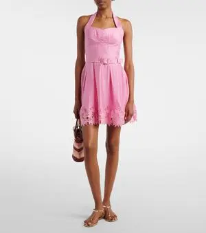Rebecca Vallance Petalite Lace-trimmed Minidress