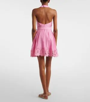 Rebecca Vallance Petalite Lace-trimmed Minidress