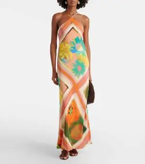 Staud Cubism Floral Maxi Dress - Multicoloured