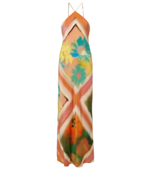 Staud Cubism Floral Maxi Dress - Multicoloured