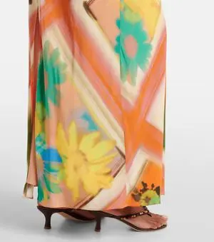 Staud Cubism Floral Maxi Dress - Multicoloured