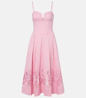 Rebecca Vallance Montreux Cotton-blend Bustier Dress - Pink
