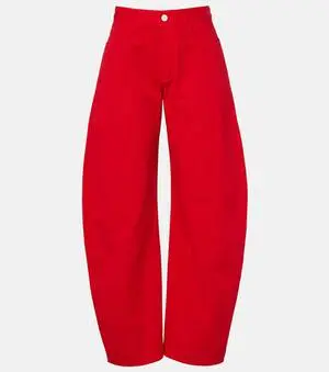 Alaïa Barrel-leg Jeans - Red