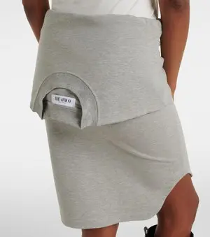 Attico Layered Cotton-blend Mini Skirt