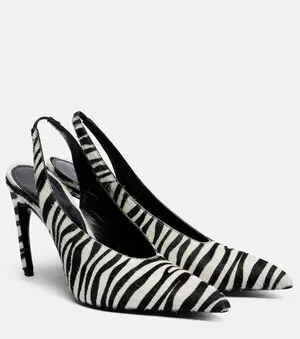 Attico Calf Hair Pumps - White