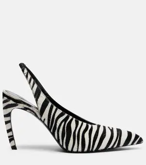 Attico Calf Hair Pumps - White