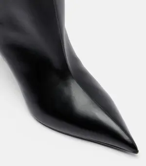 Attico Lea Leather Knee-high Boots - Black