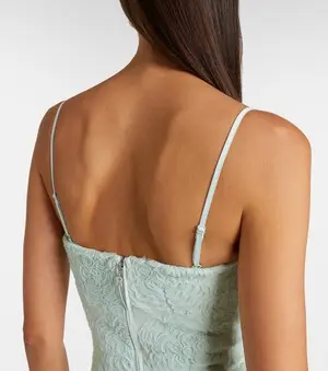 ROTATE BY BIRGER CHRISTENSEN Floral Mesh Maxi Dress