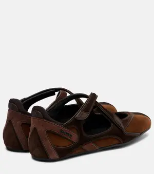 Attico Floor 01 Suede Ballet Flats - Brown