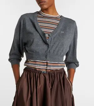 Prada Cropped Cashmere Cardigan