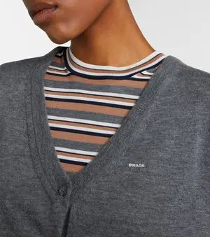 Prada Cropped Cashmere Cardigan