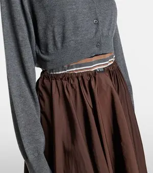 Prada Cropped Cashmere Cardigan