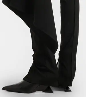 Attico Cheope Leather Ankle Boots - Black