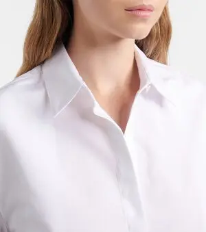 Alaïa Asymmetrical Cotton Poplin Shirt