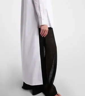 Alaïa Asymmetrical Cotton Poplin Shirt