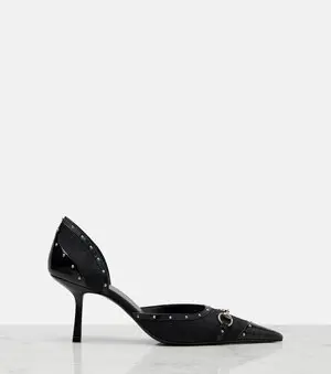 Gucci Savoy Horsebit Gg Canvas Pumps