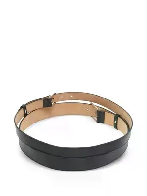 Alexander McQueen Double Buckle Leather Belt