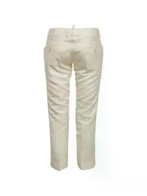 Dsquared2 Cream Tailored Cropped Trousers