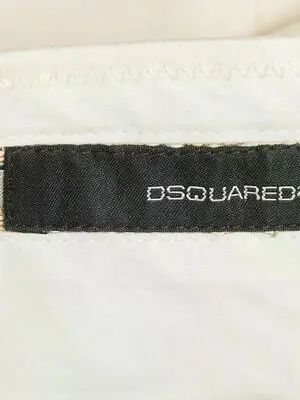 Dsquared2 Cream Tailored Cropped Trousers