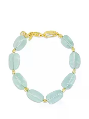 LIZZIE FORTUNATO Glass Beaded Necklace - Gold
