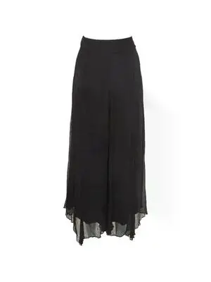 Zimmermann Wide-leg Asymmetric Culotte Pants - Black