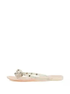Valentino Garavani Valentino Garavani Rockstud Thong Flats Silver