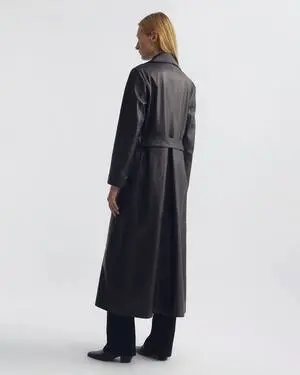 NILI LOTAN Arsene Leather Trench Coat