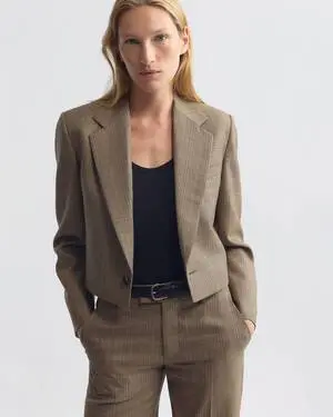 NILI LOTAN Swan Cropped Blazer
