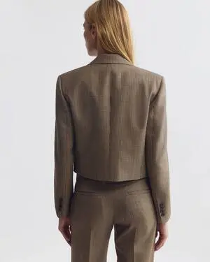 NILI LOTAN Swan Cropped Blazer