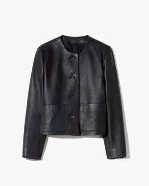 NILI LOTAN Ophelie Leather Jacket - Black