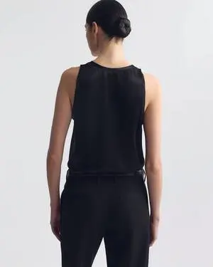 NILI LOTAN Moka Silk Tank