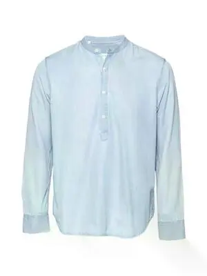 Sandro Mandarin Collar Shirt - Blue